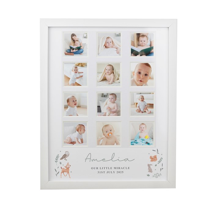 Personalised Woodland Animal White Multi Photo Frame | SpecialMoment.co.uk