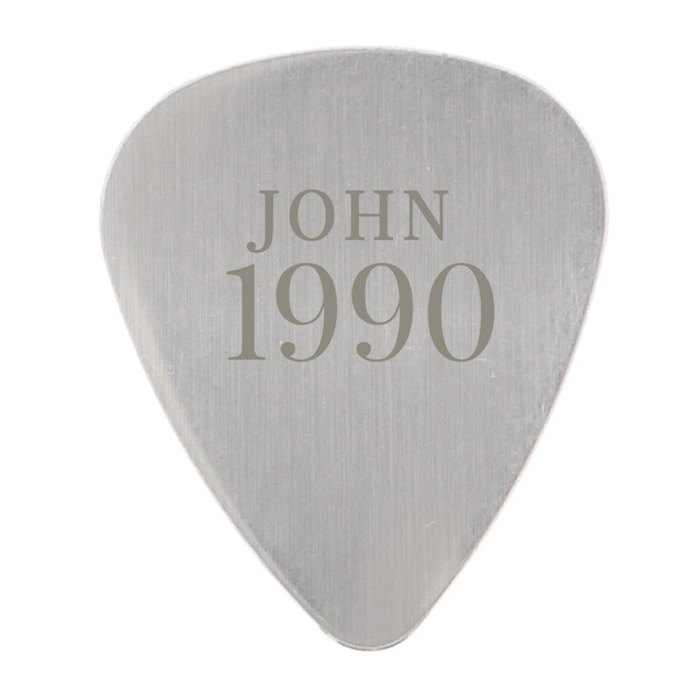 Personalised Year Silver Plectrum | SpecialMoment.co.uk