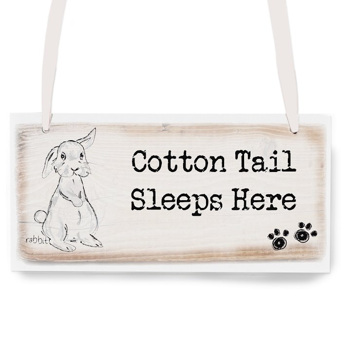 Personalised Rabbit Wooden Sign | SpecialMoment.co.uk