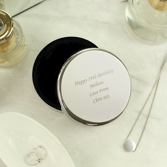 Personalised Round Trinket Box | SpecialMoment.co.uk