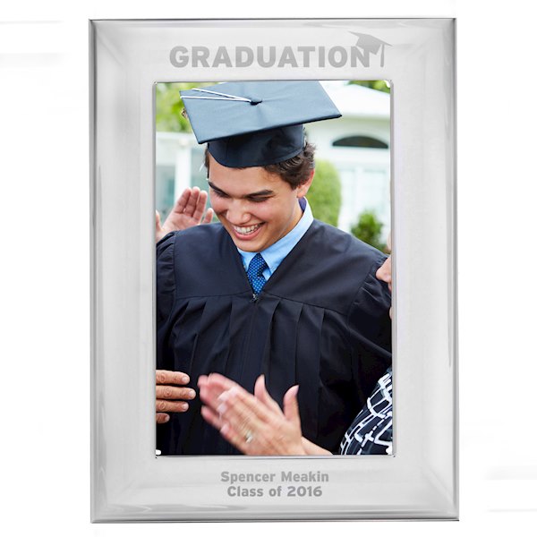 Personalised Silver 4x6 Graduation Photo Frame | SpecialMoment.co.uk