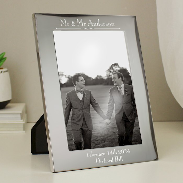 Personalised Silver 5x7 Decorative Photo Frame | SpecialMoment.co.uk