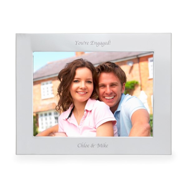 Personalised Silver 7x5 Landscape Photo Frame | SpecialMoment.co.uk