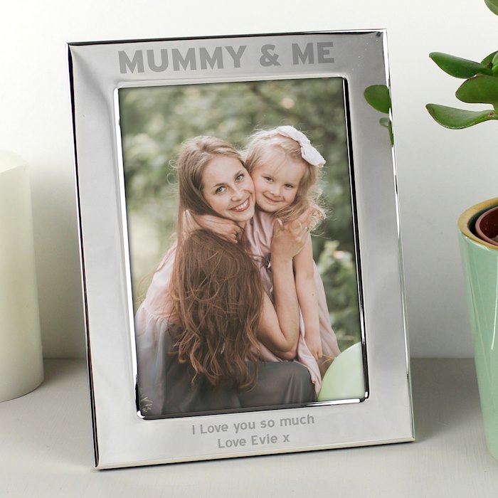Personalised Silver 5x7 Mummy & Me Photo Frame | SpecialMoment.co.uk