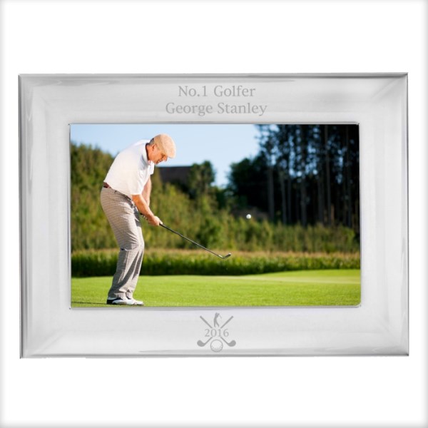 Personalised Silver 6x4 Golf Photo Frame | SpecialMoment.co.uk