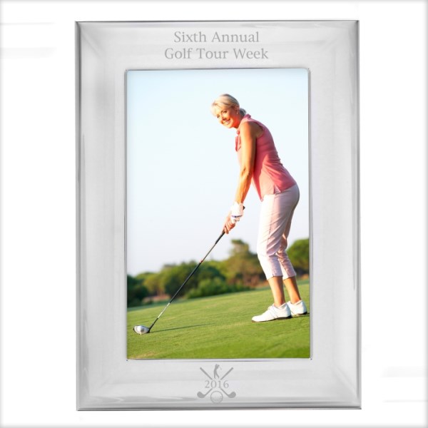 Personalised Silver Golf 4x6 Photo Frame | SpecialMoment.co.uk