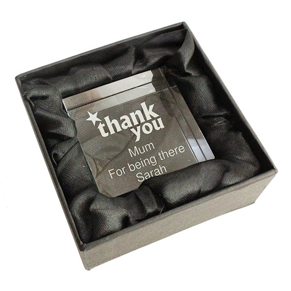 Personalised Thank you Crystal Token | SpecialMoment.co.uk