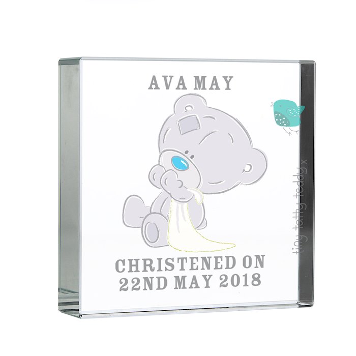 Personalised Tiny Tatty Teddy Christening Crystal Token | SpecialMoment ...