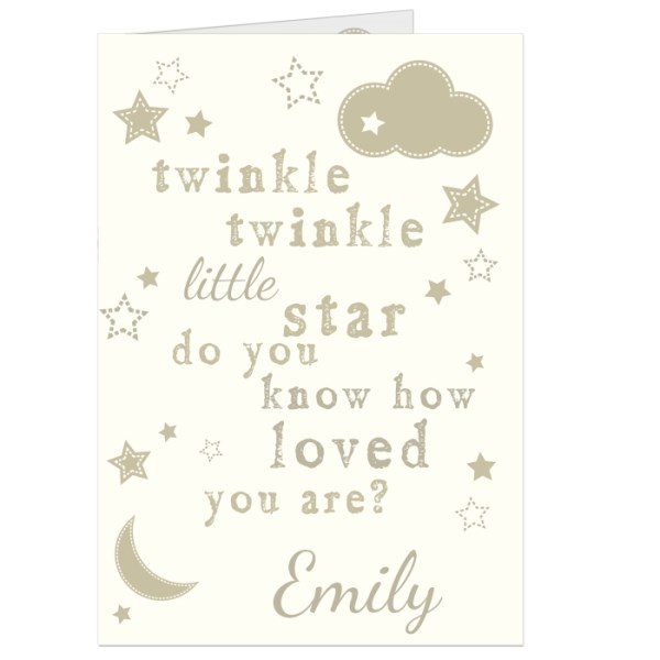 Personalised Twinkle Twinkle Card | SpecialMoment.co.uk