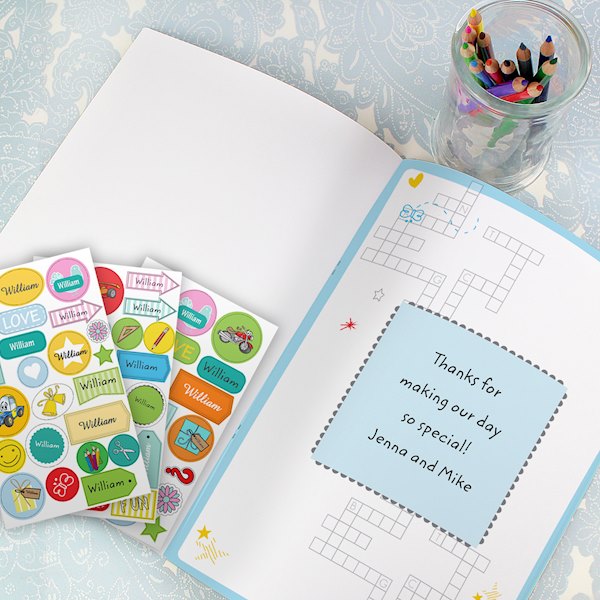 Personalised Wedding Activity Book with Stickers | SpecialMoment.co.uk